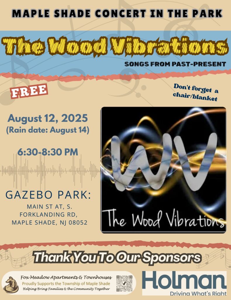 Concert in the Park featuring The Wood Vibrations – Maple Shade Township