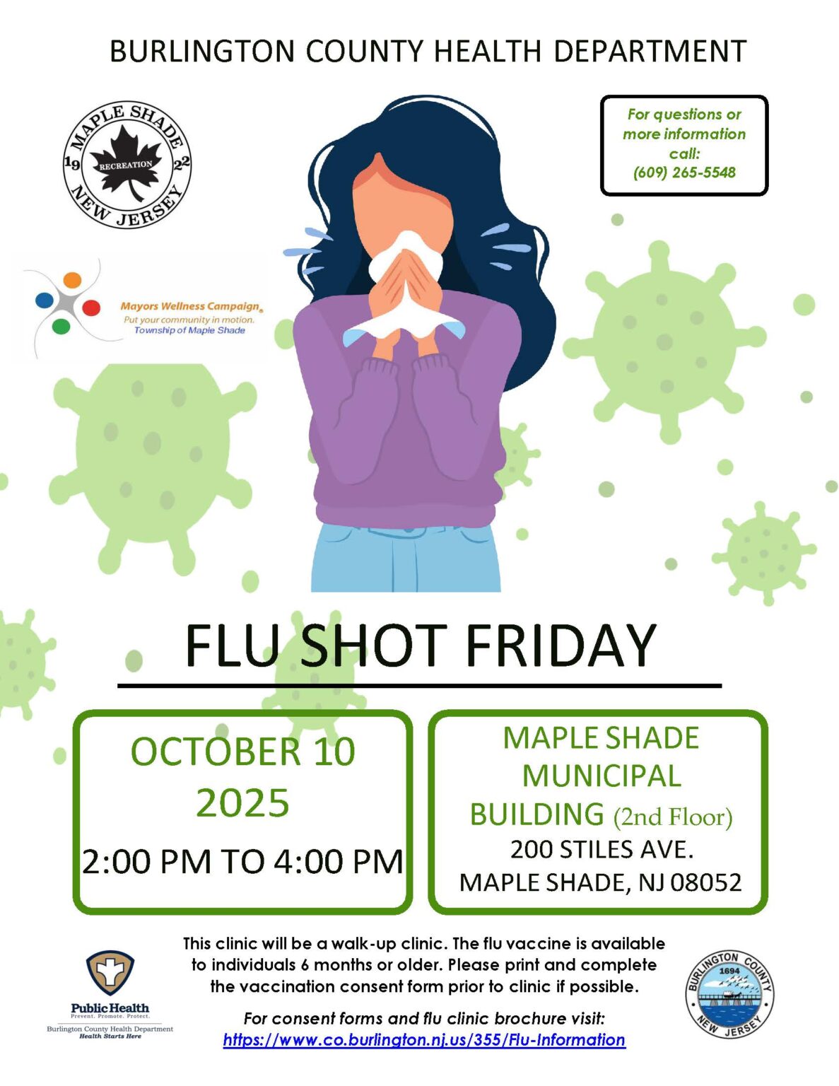 Flu Shot Friday Clinic hosted by Burlington County Health Department ...