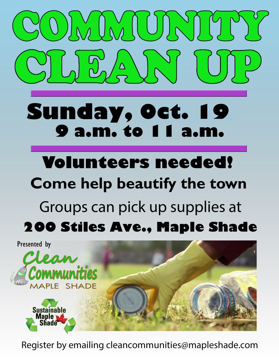 Community Clean Up Day Sponsored by Sustainable Maple Shade – Maple ...